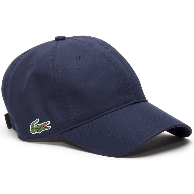 Boné curvo azul marinho ajustável Basic Dry Fit da Lacoste: Caphunters.pt