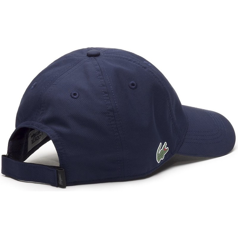 Boné curvo azul marinho ajustável Basic Dry Fit da Lacoste: Caphunters.pt
